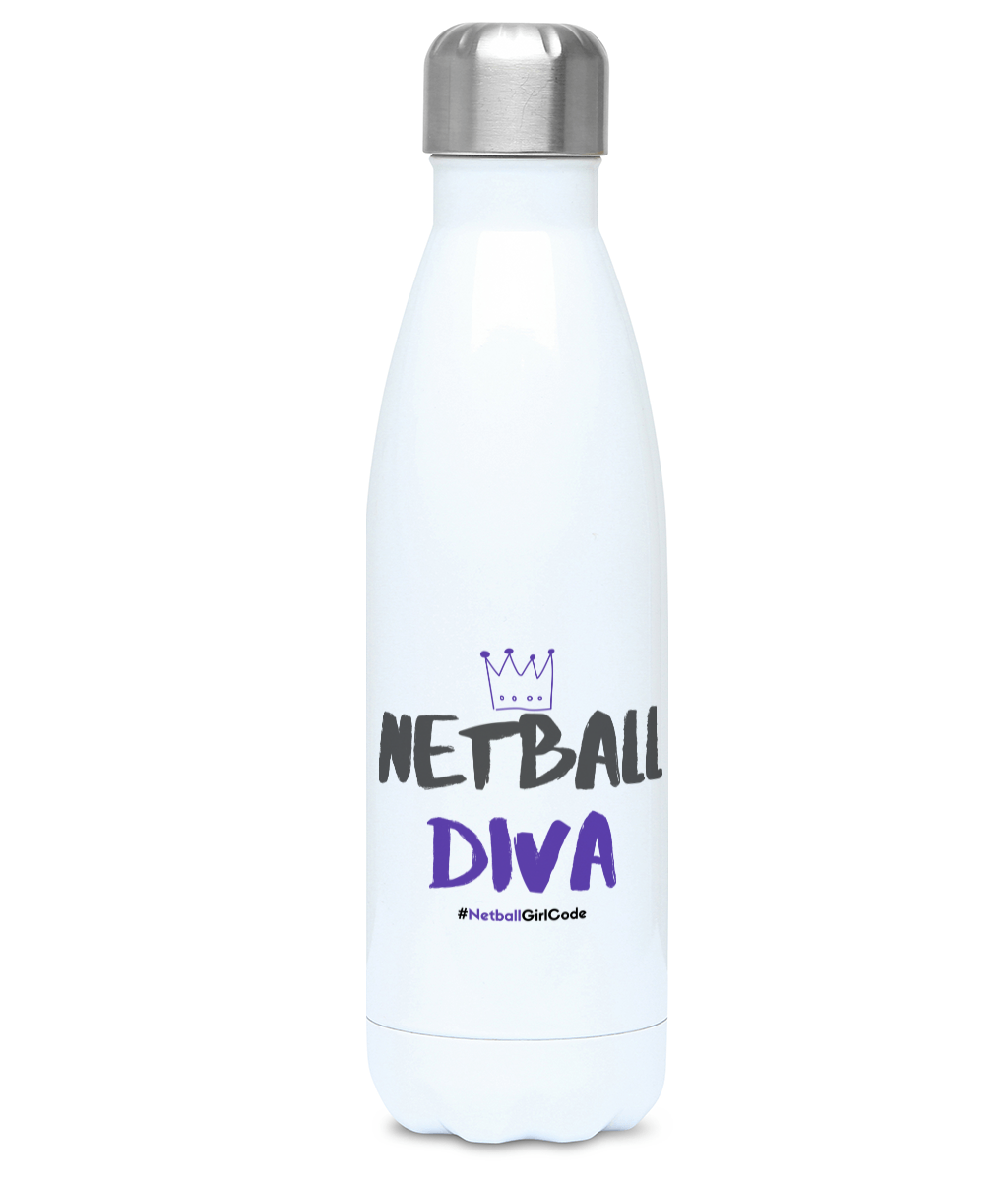 'Netball Diva' Netball Hydro Sports Water Bottle 500ml I Netball Gifts ...
