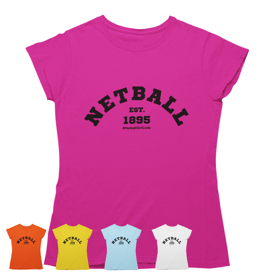 'Netball Varsity' Women's Ladies Adult Netball T-Shirt I Netball Gifts ...