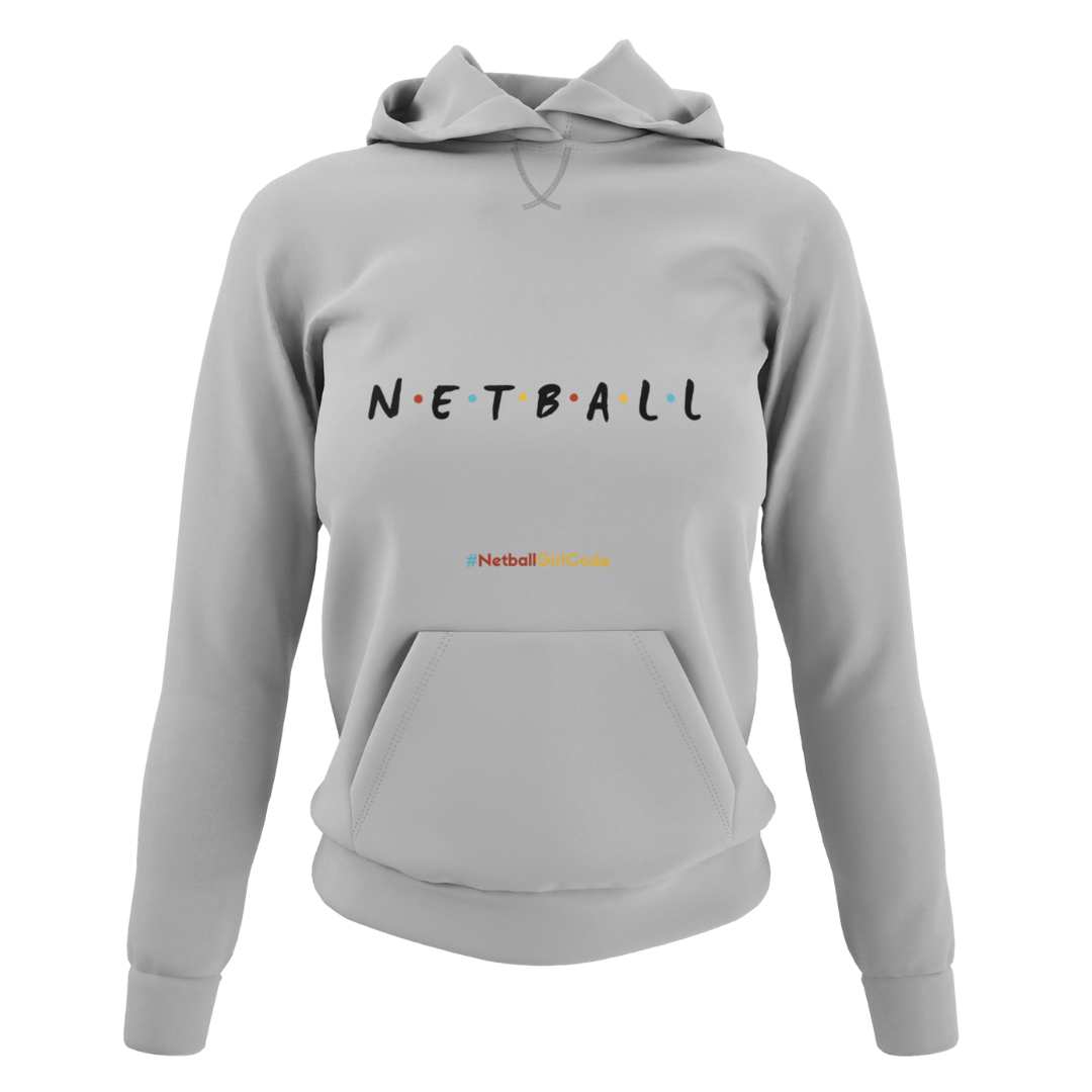'Netball Friends' Netball College Hoodie for Women Girls I Netball ...