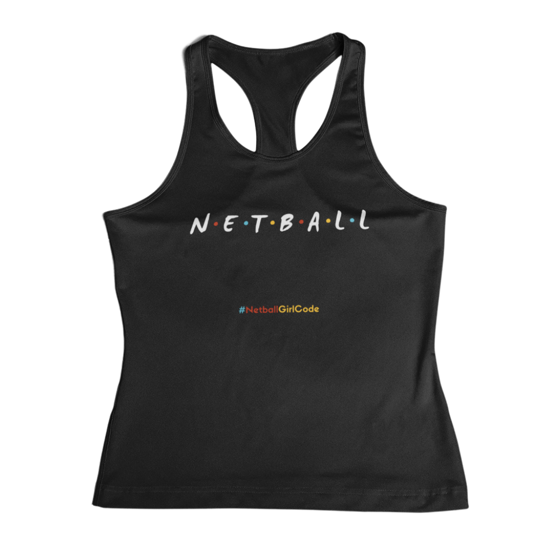 'Netball Friends' Netball Fitness Vest Top for Girls I Netball Gifts ...